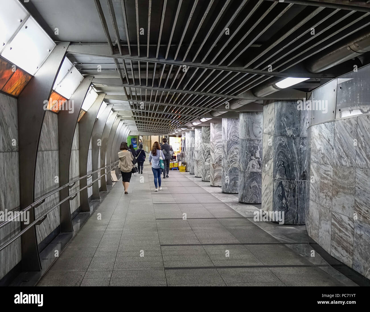 Seoul, South Korea - Sep 21, 2016. Interior of subway station in Seoul ...