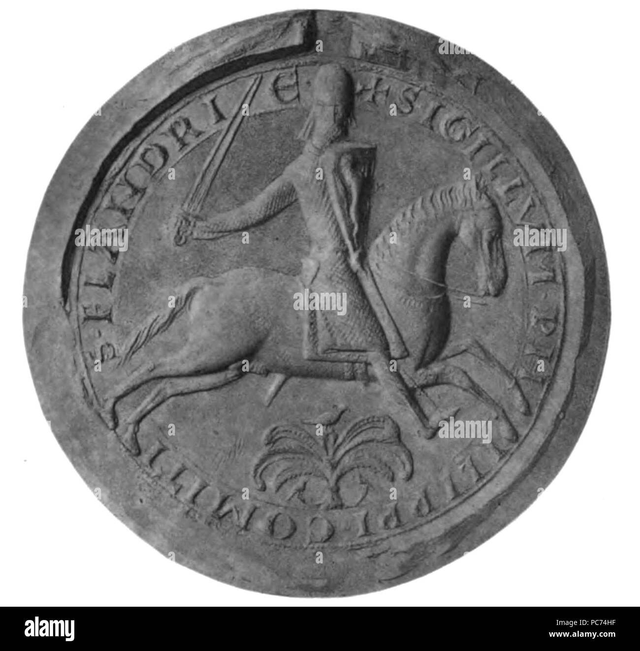 80 Sigillum Philippi Comitis Flandrie 1170 Stock Photo - Alamy