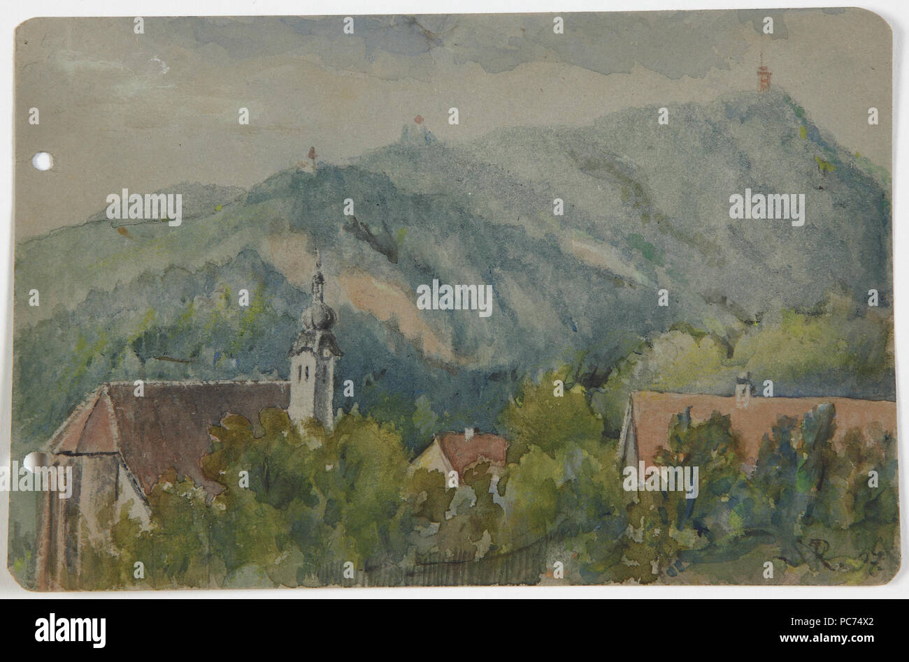 81 Slava Raškaj - Pogled s brda na Samobor Stock Photo - Alamy