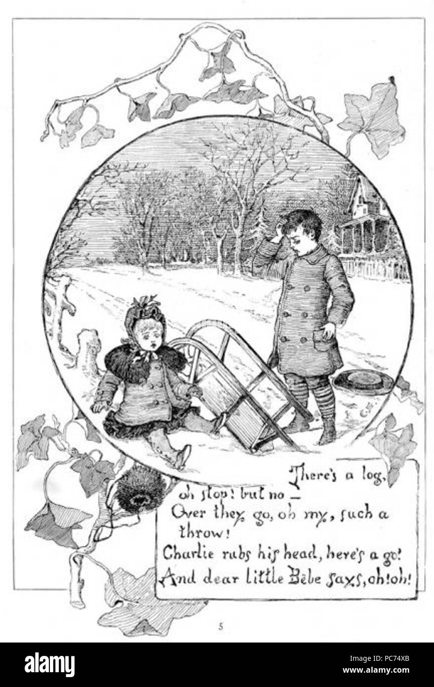 Sledding scene Black and White Stock Photos & Images - Alamy