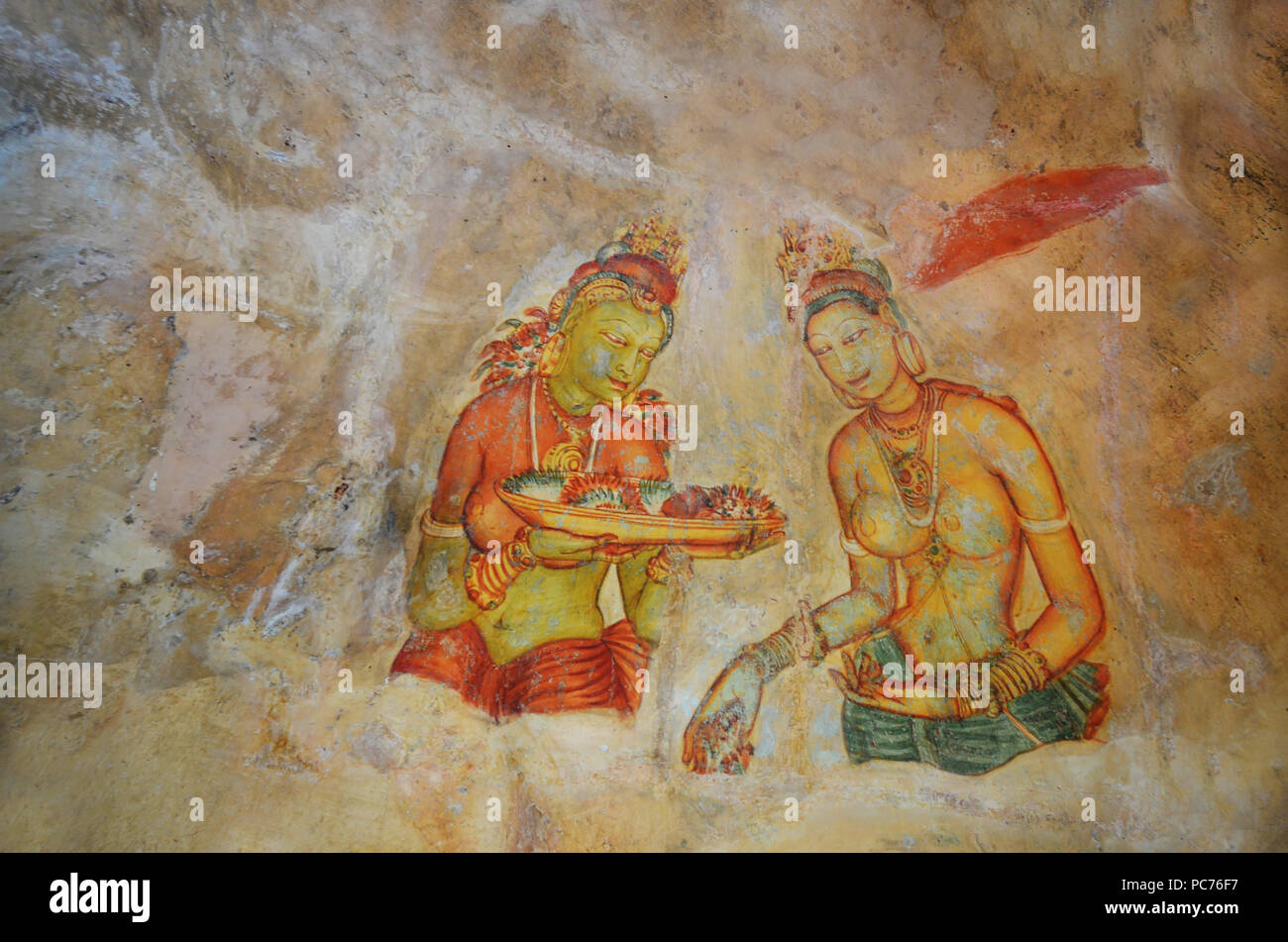 Sri lanka sigiriya frescoes hi-res stock photography and images - Alamy