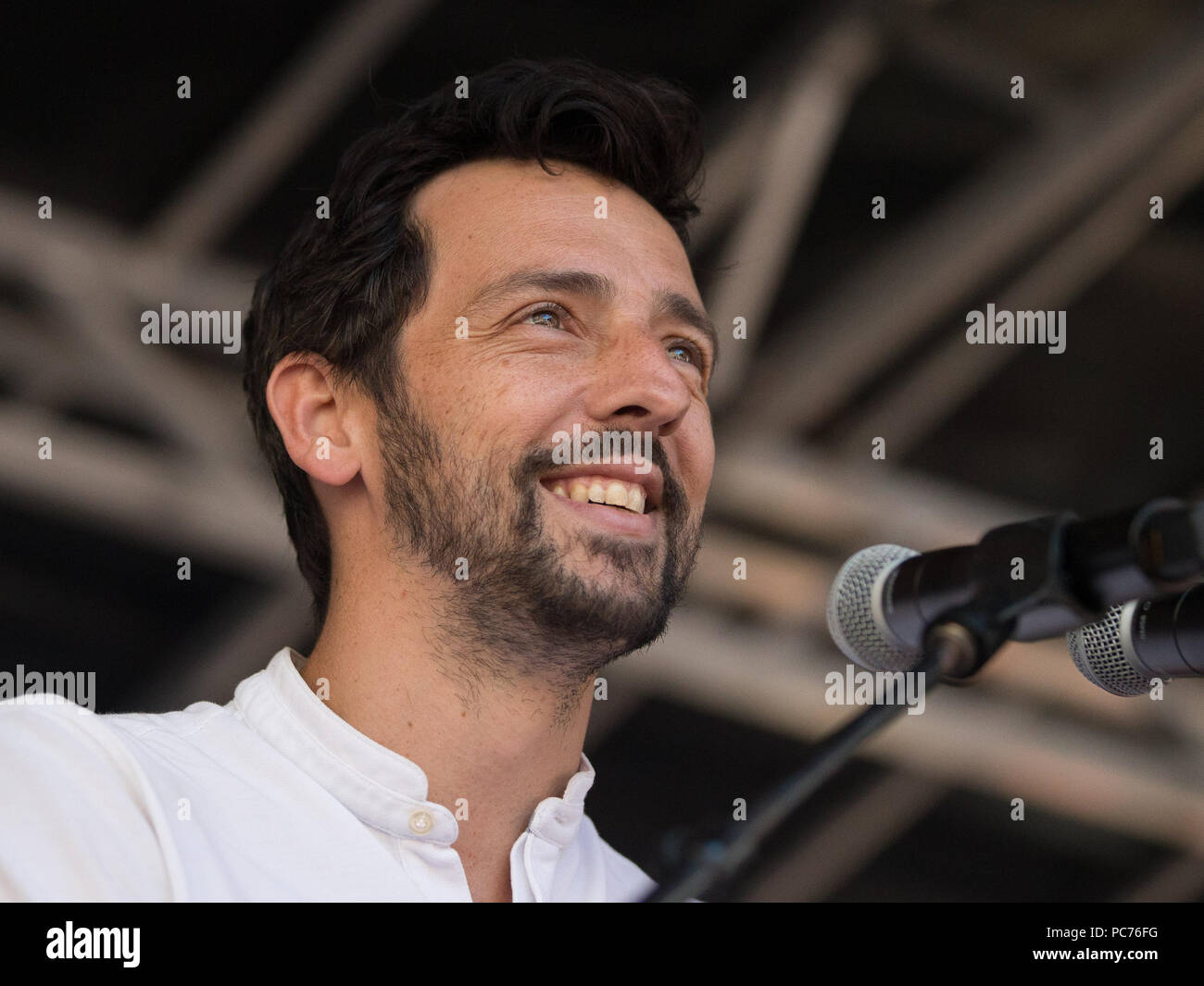 Tens of thousands of people join a huge demonstration to mark the 70th ...