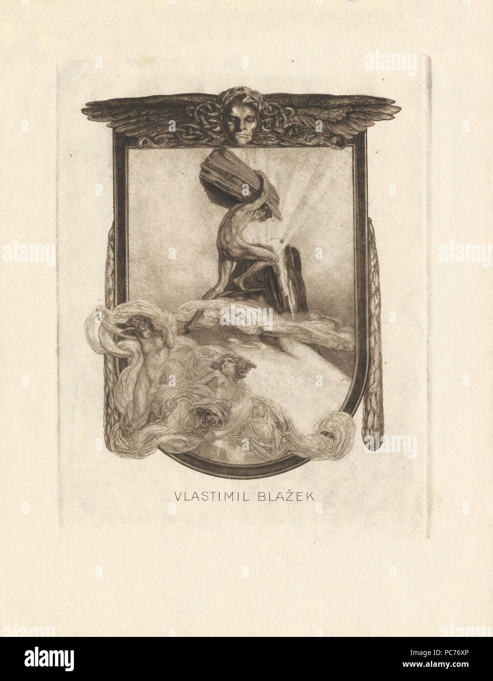 1 Franz von Bayros Ex libris Vlastimil Blazek Stock Photo - Alamy