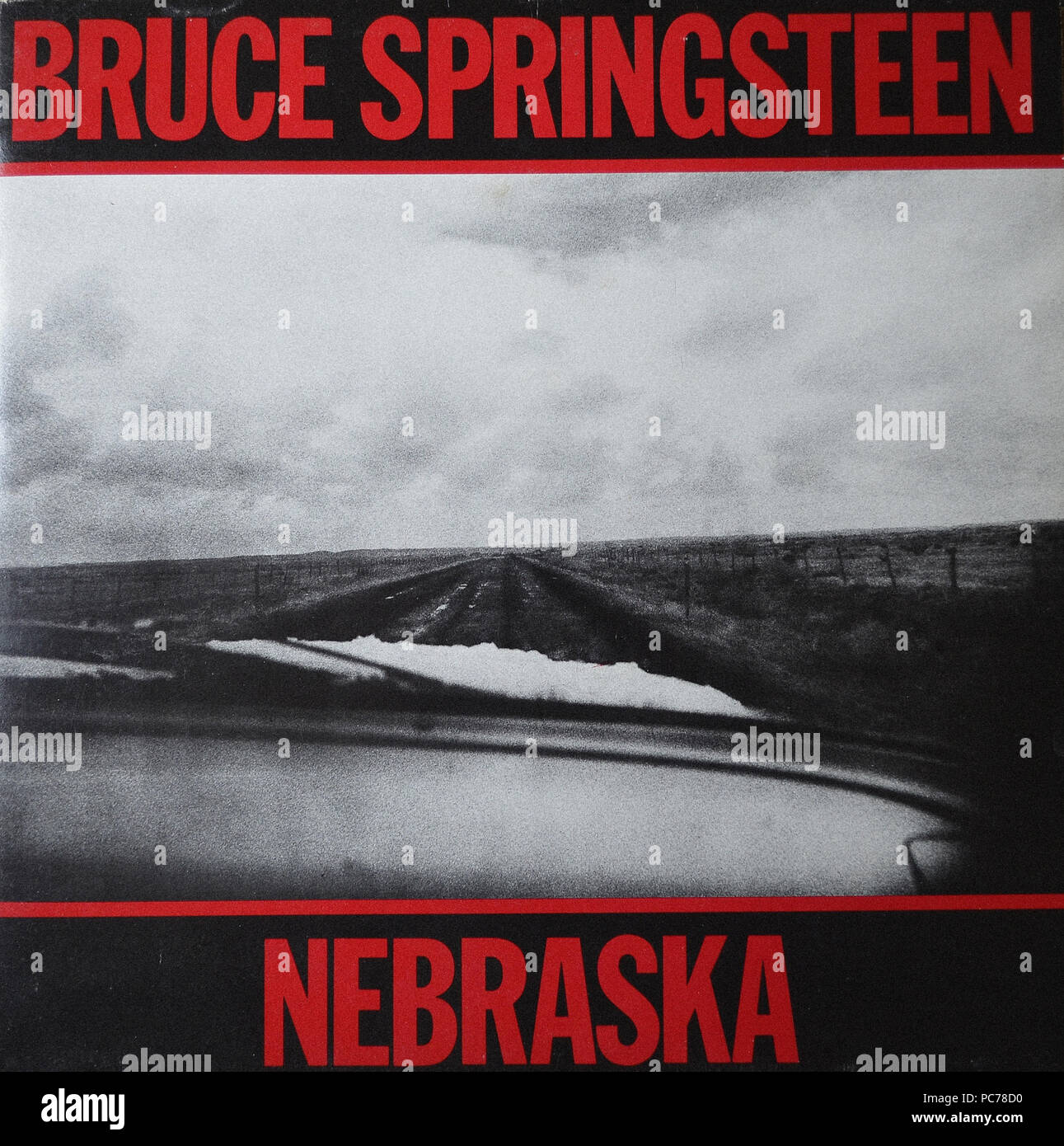 Bruce Springsteen - Nebraska - Vintage vinyl album cover Stock Photo ...