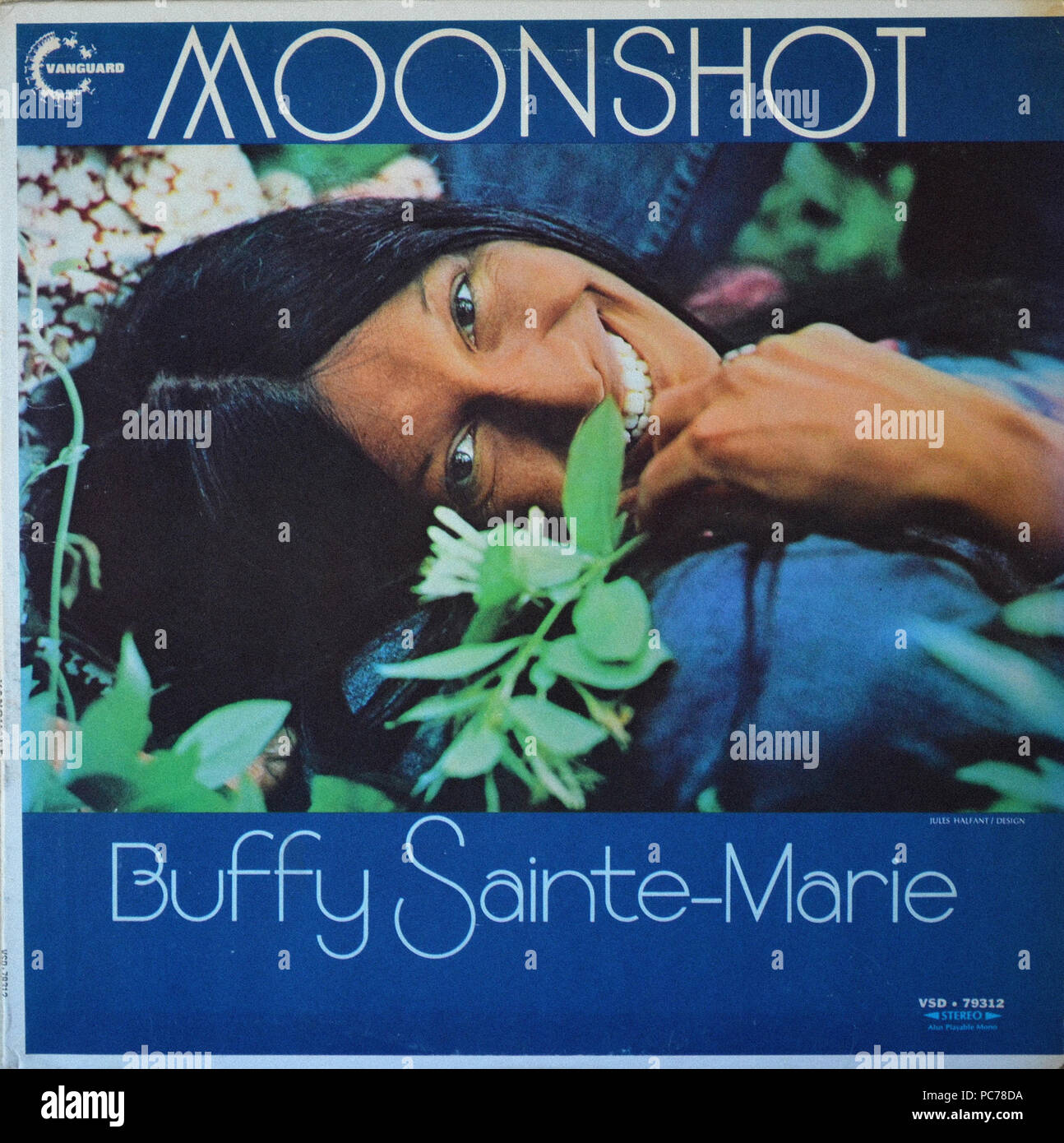 Buffy Sainte Marie Moonshot Vintage Vinyl Album Cover Stock Photo