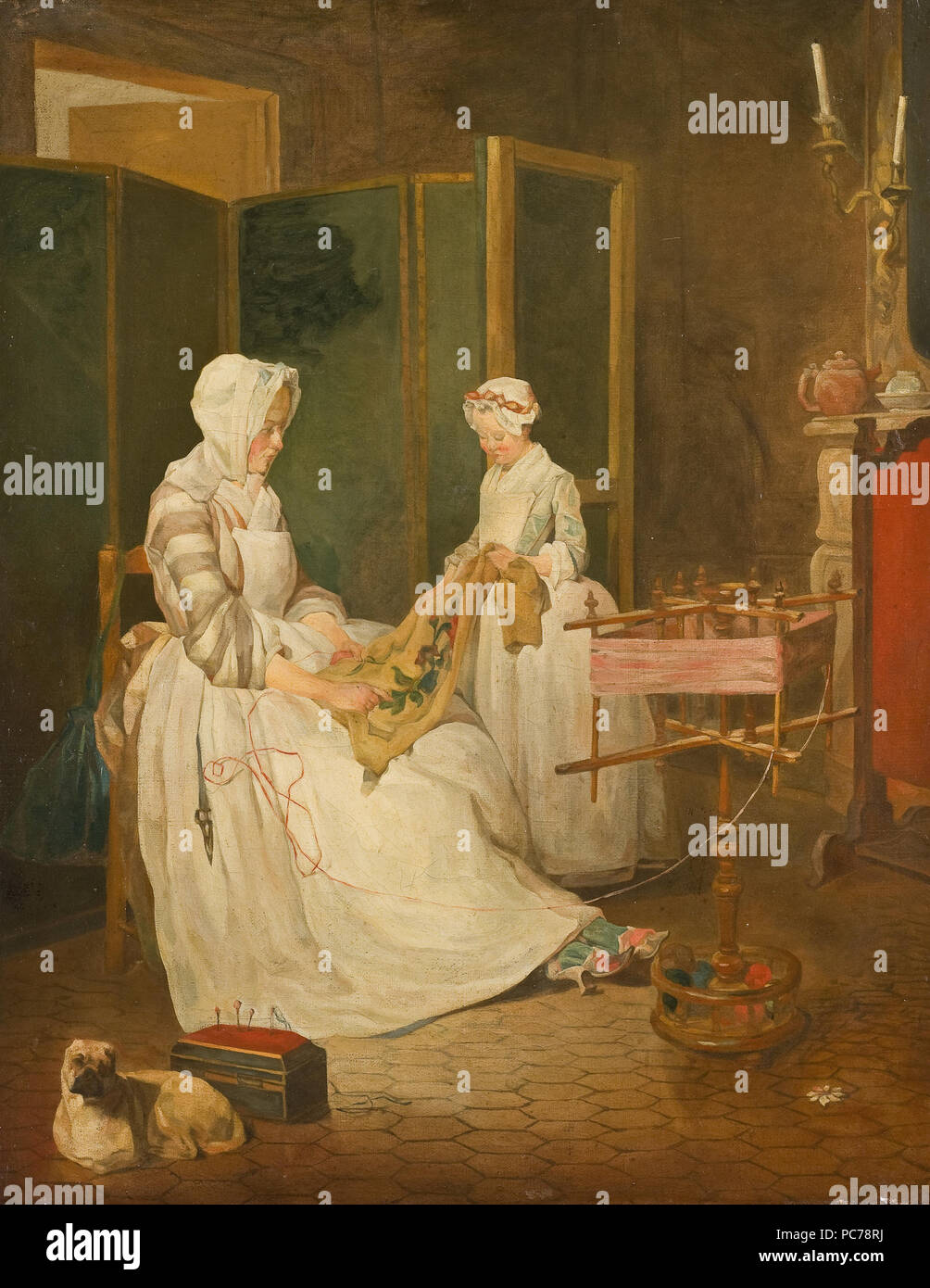 86 The Diligent Mother - Nationalmuseum - 17787 Stock Photo - Alamy