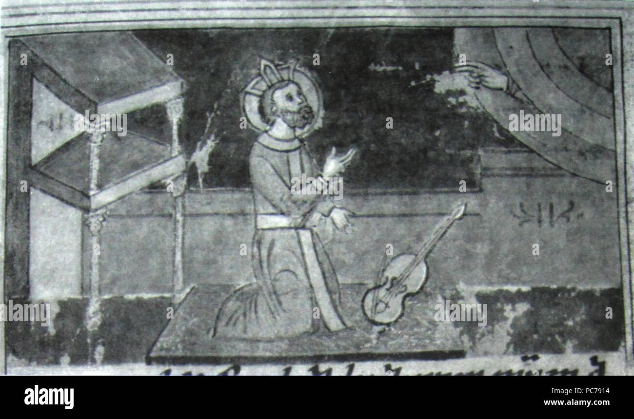 154 David praying the Lord. A Georgian miniature, 16th c Stock Photo ...