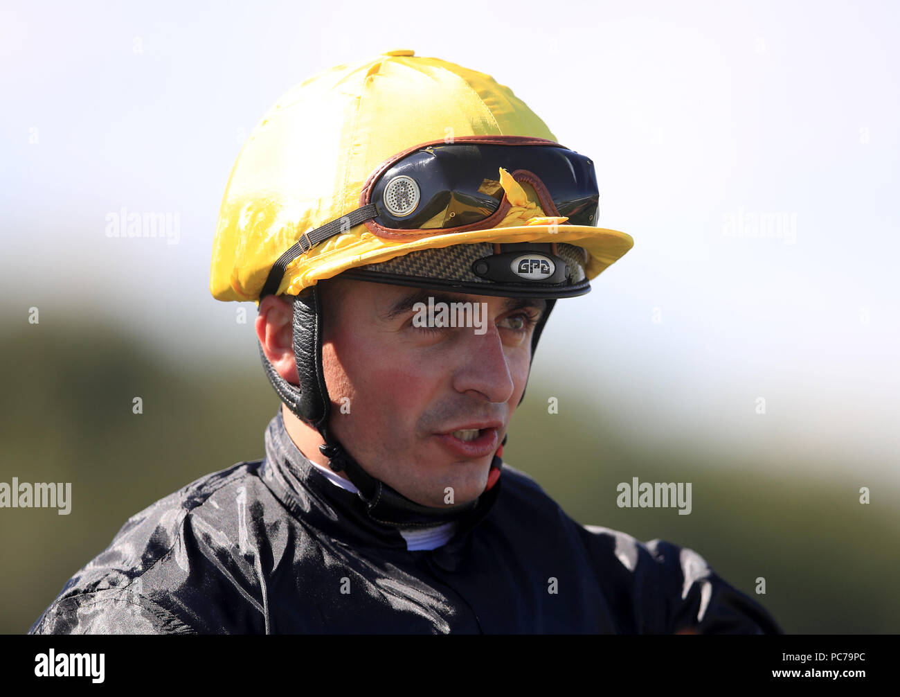 Jockey Andrea Atzeni after winning the Qatar Goodwood Cup Stakes on ...