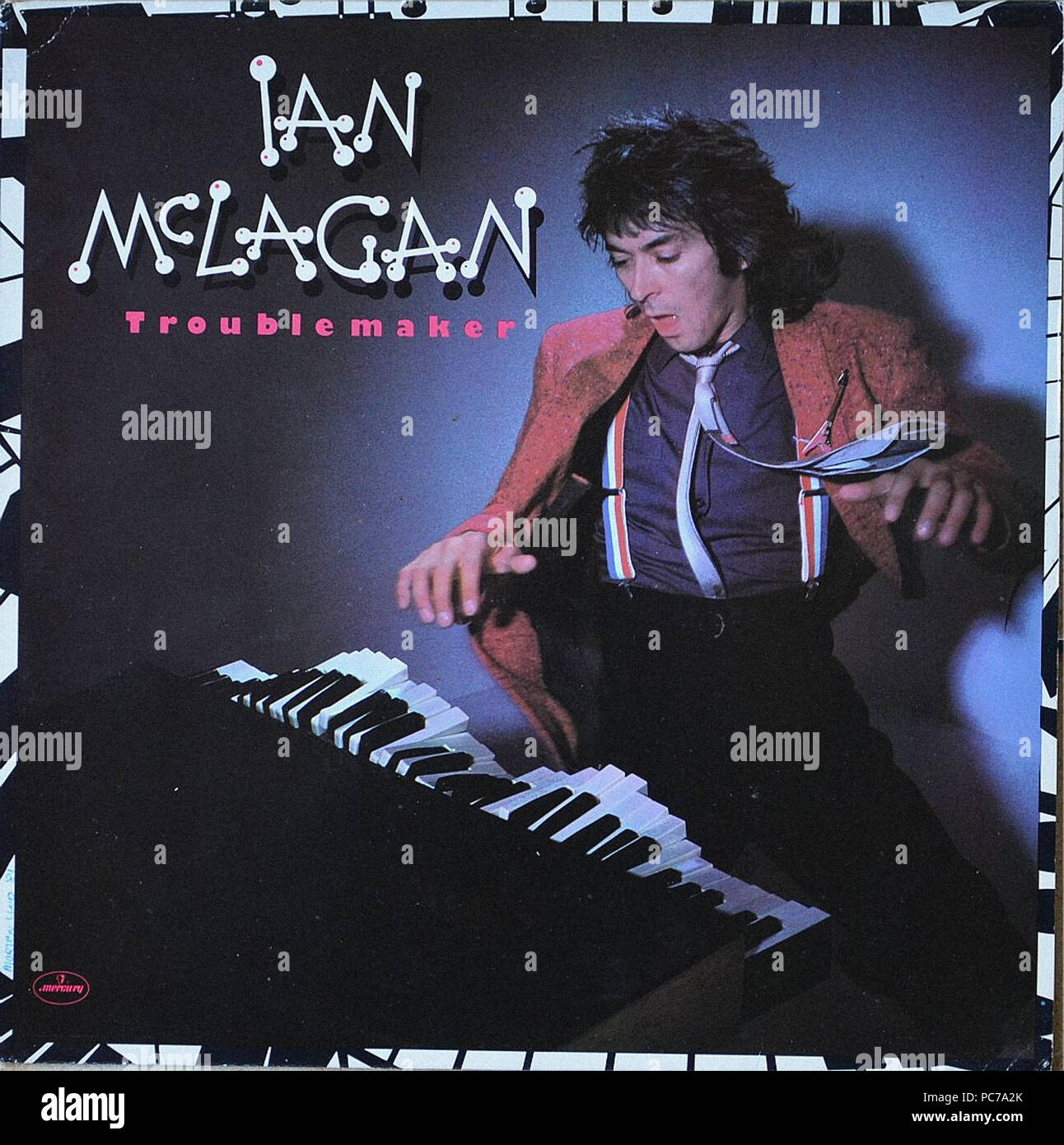 Ian McLagan - Troublemaker - Vintage vinyl album cover Stock Photo - Alamy