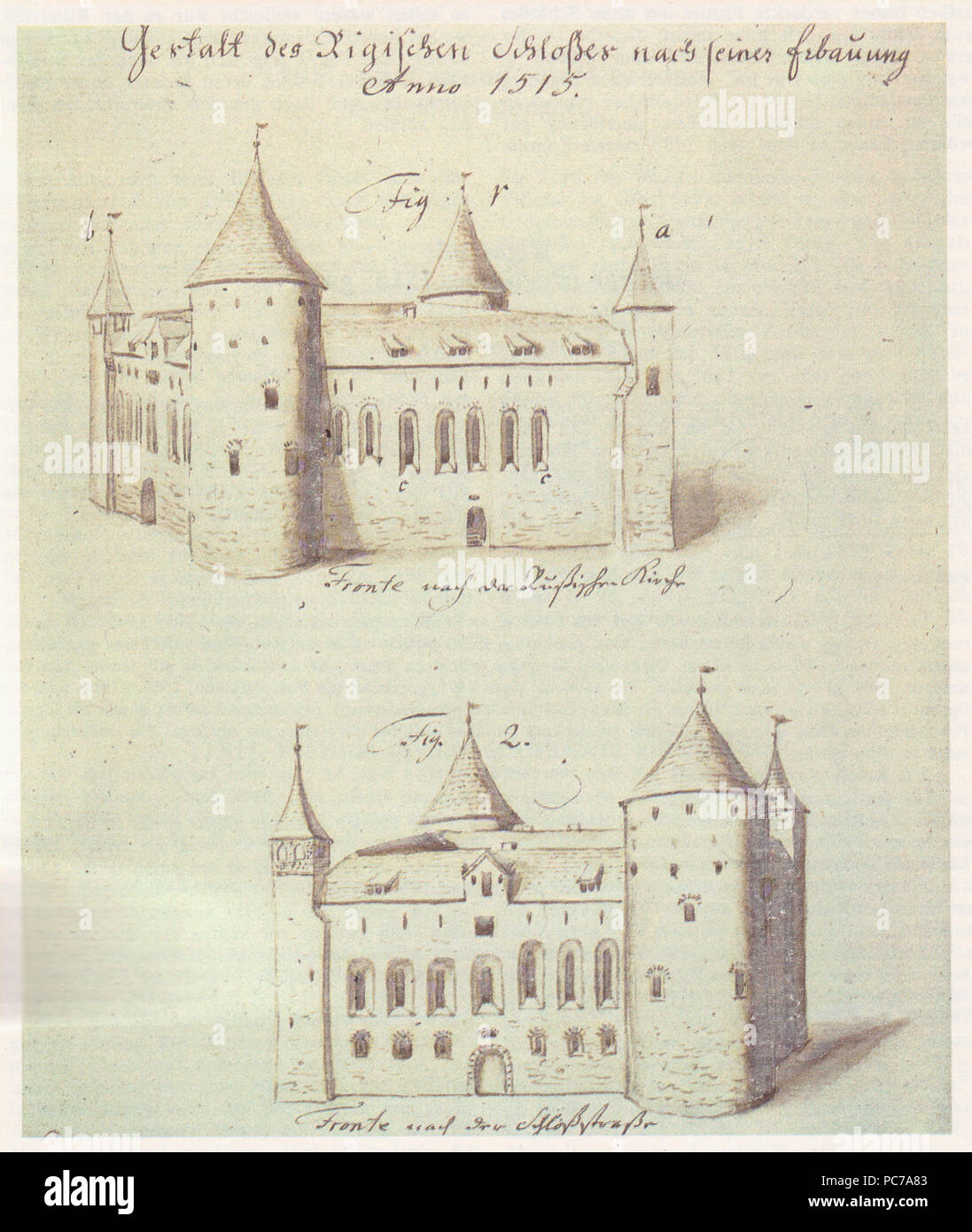 Medieval castle drawing hi-res stock photography and images - Alamy