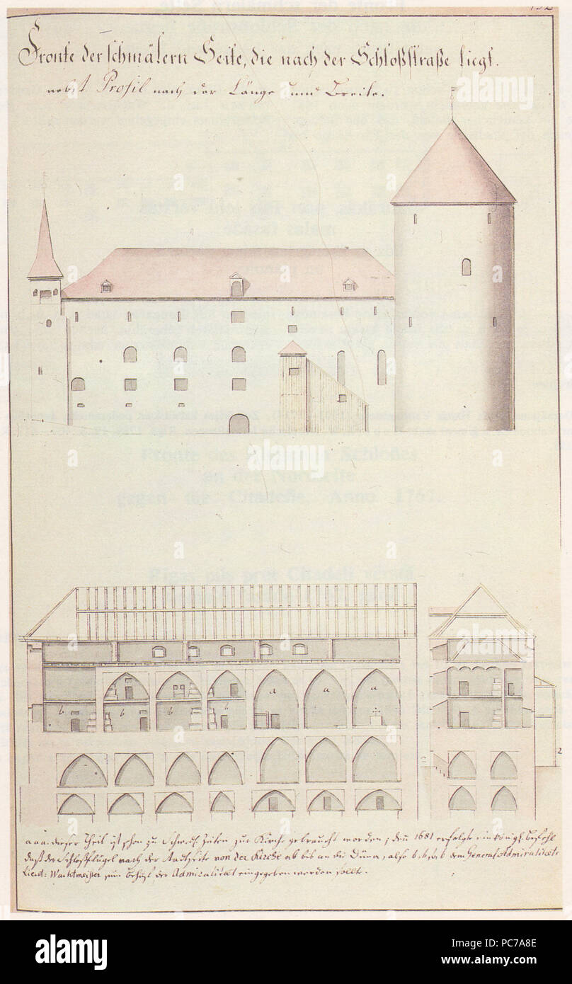 521 Riga castle from castle street and interior by Brotze Stock Photo ...