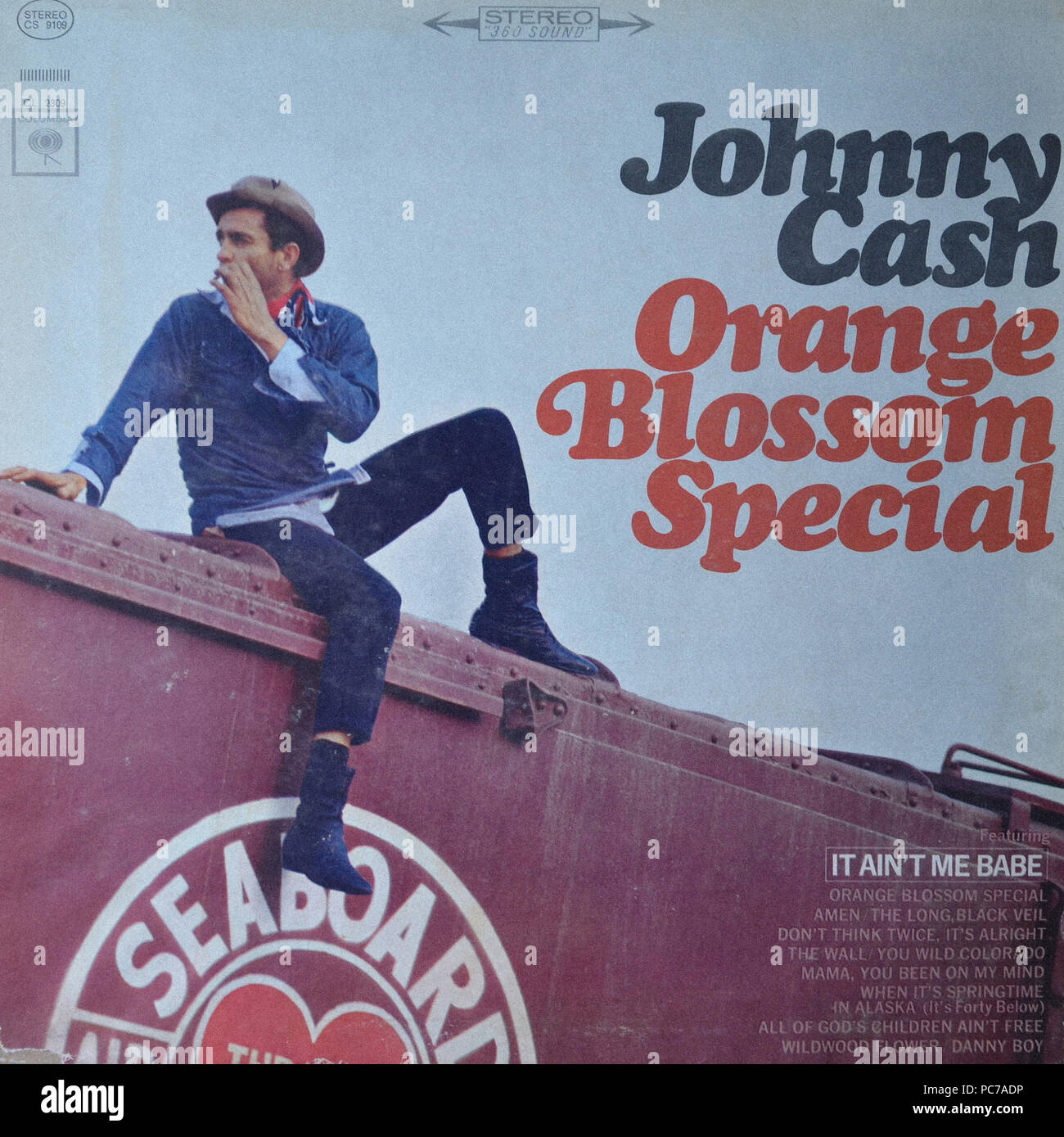 Johnny Cash - Orange Blossom Special - Vintage vinyl album cover Stock ...