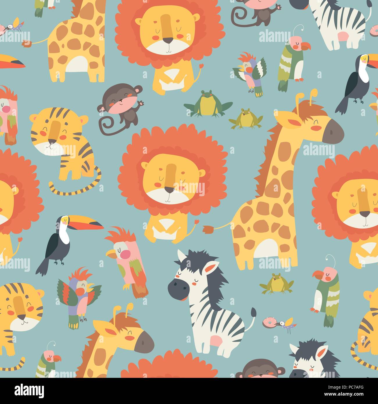 Jungle animals lion tiger hi-res stock photography and images - Alamy