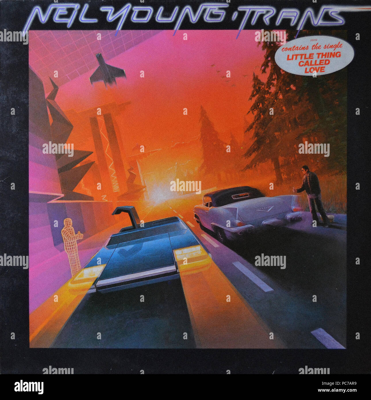 Neil Young - Trans - Vintage vinyl album cover Stock Photo - Alamy