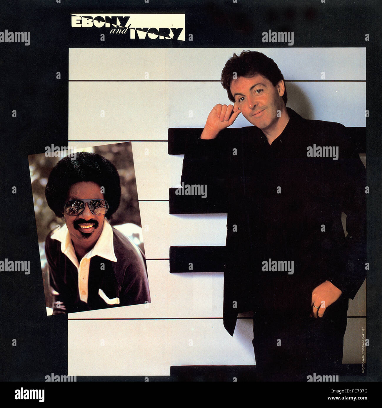 Paul McCartney –Stevie Wonder “Ebony and Ivory” - vintage vinyl cover ...