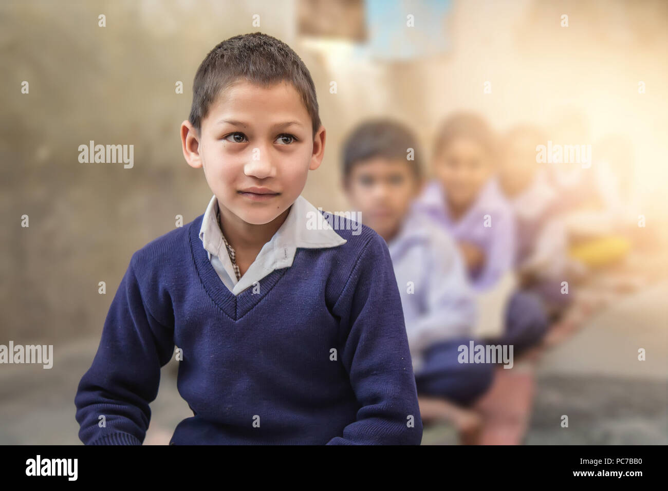 Indian schoolboy uniform hi-res stock photography and images - Alamy