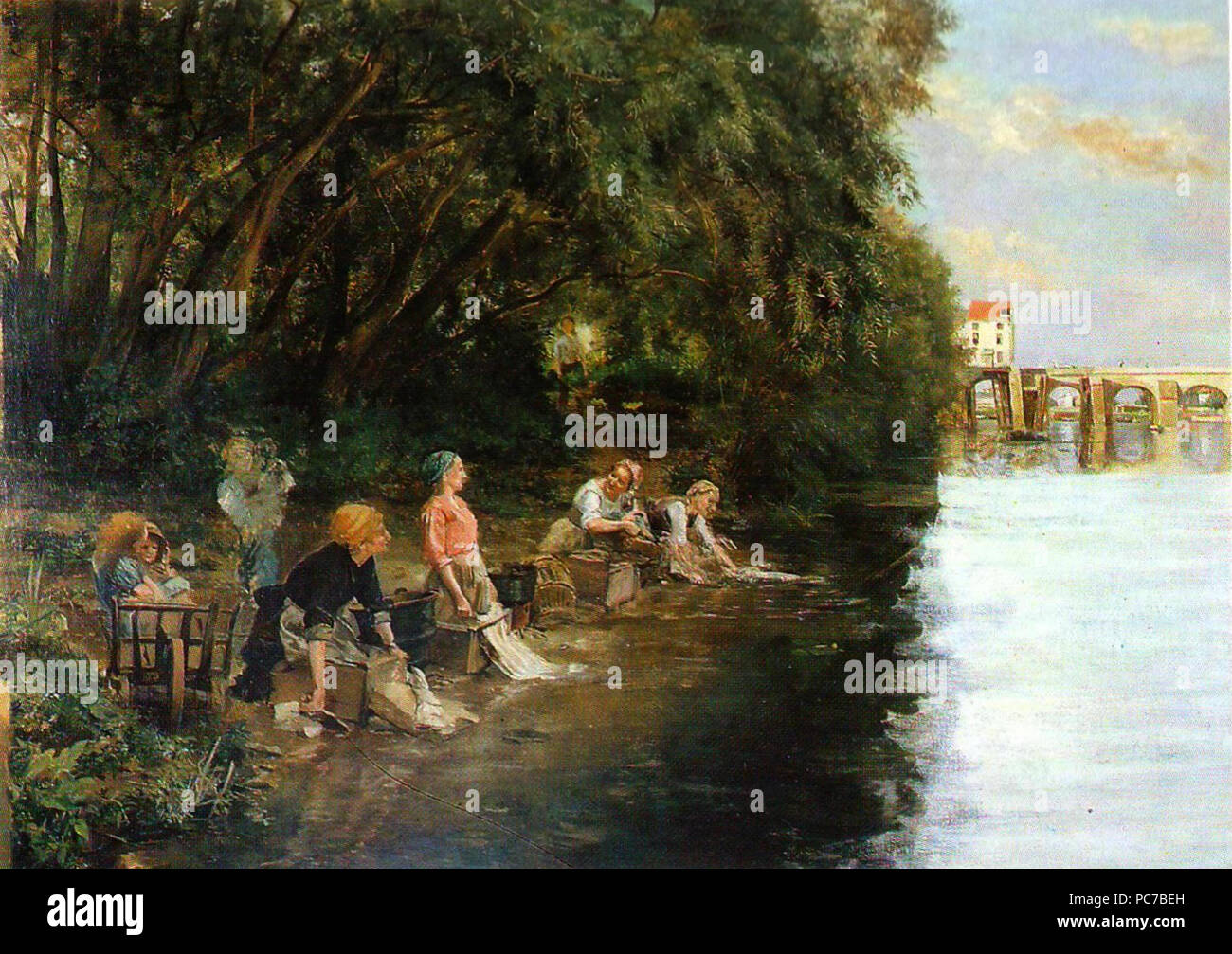 57 Les Laveuses Charles Meissonier Stock Photo - Alamy