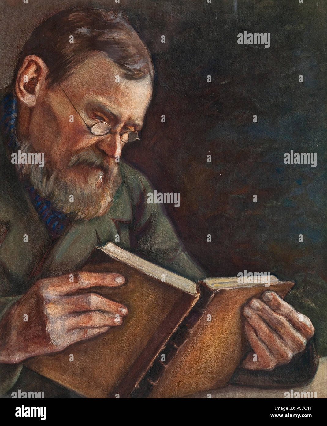 Man reading book 19th century hi-res stock photography and images - Alamy