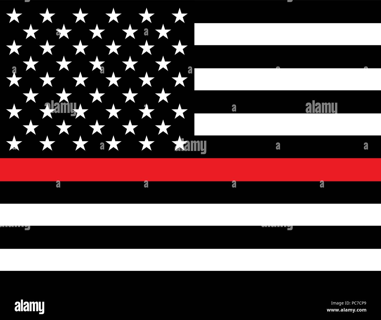 An American flag firefighter support flag. Vector EPS 10 available ...