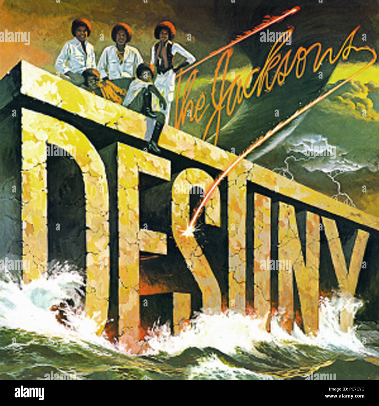 The Jacksons – Destiny - vintage vinyl cover album (Front Stock Photo ...