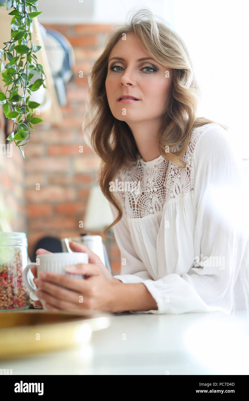 Morning at home Stock Photo - Alamy