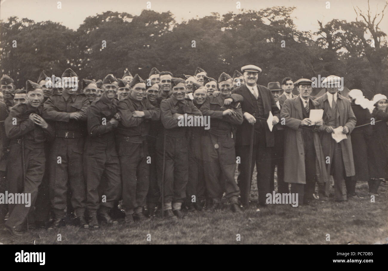 Vintage Photograph Showing a Group of Soldiers at a Social Event During ...