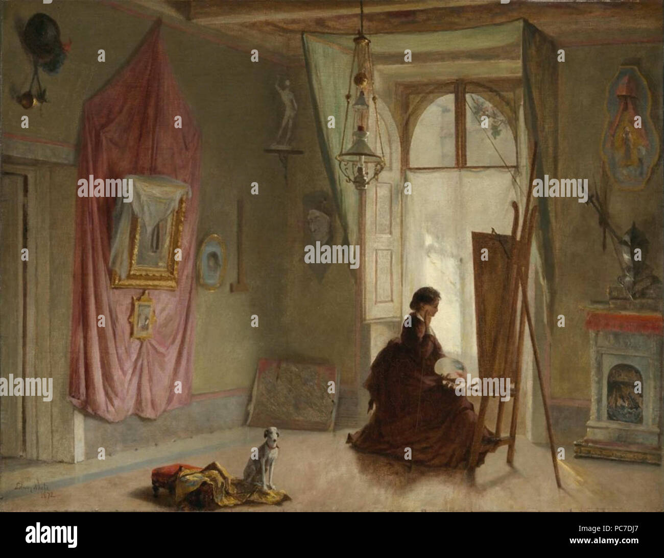 93 'Studio Interior' by Edwin White, 1872 Stock Photo - Alamy