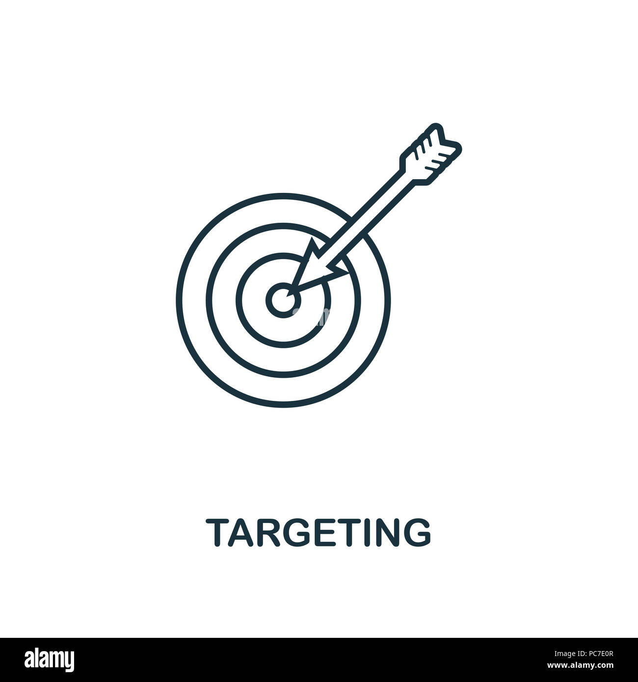 Targeting creative icon. Simple element illustration. Targeting concept ...