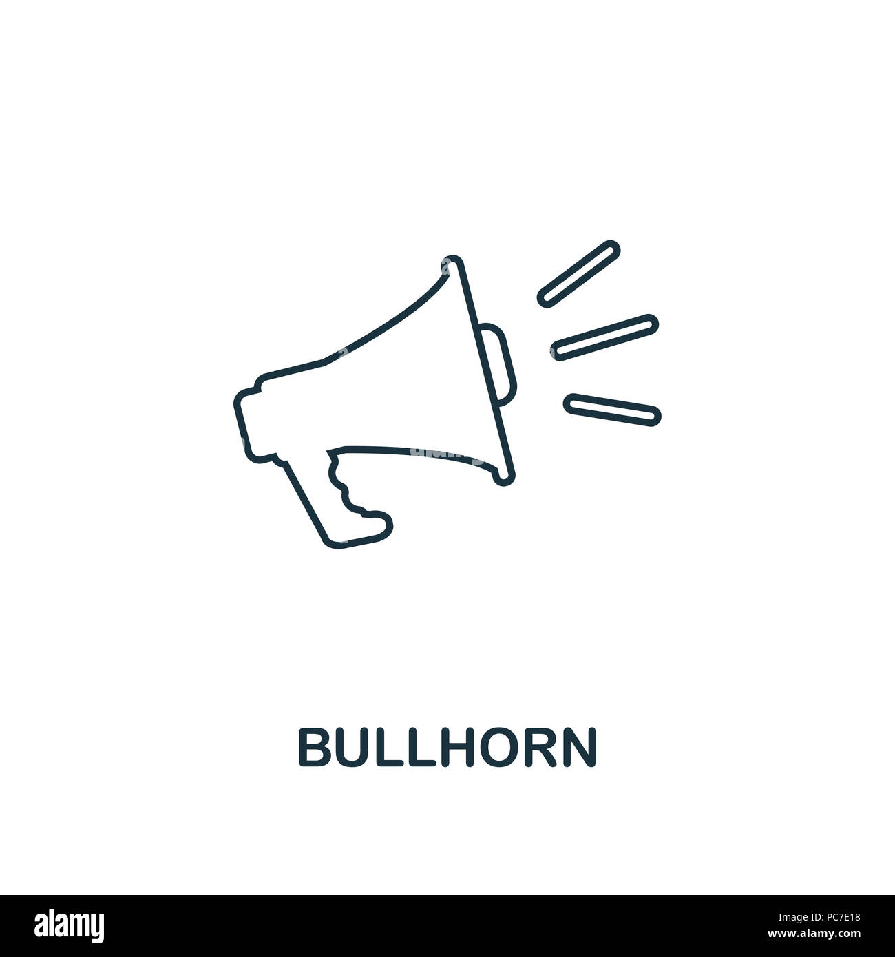 Bullhorn creative icon. Simple element illustration. Bullhorn concept ...