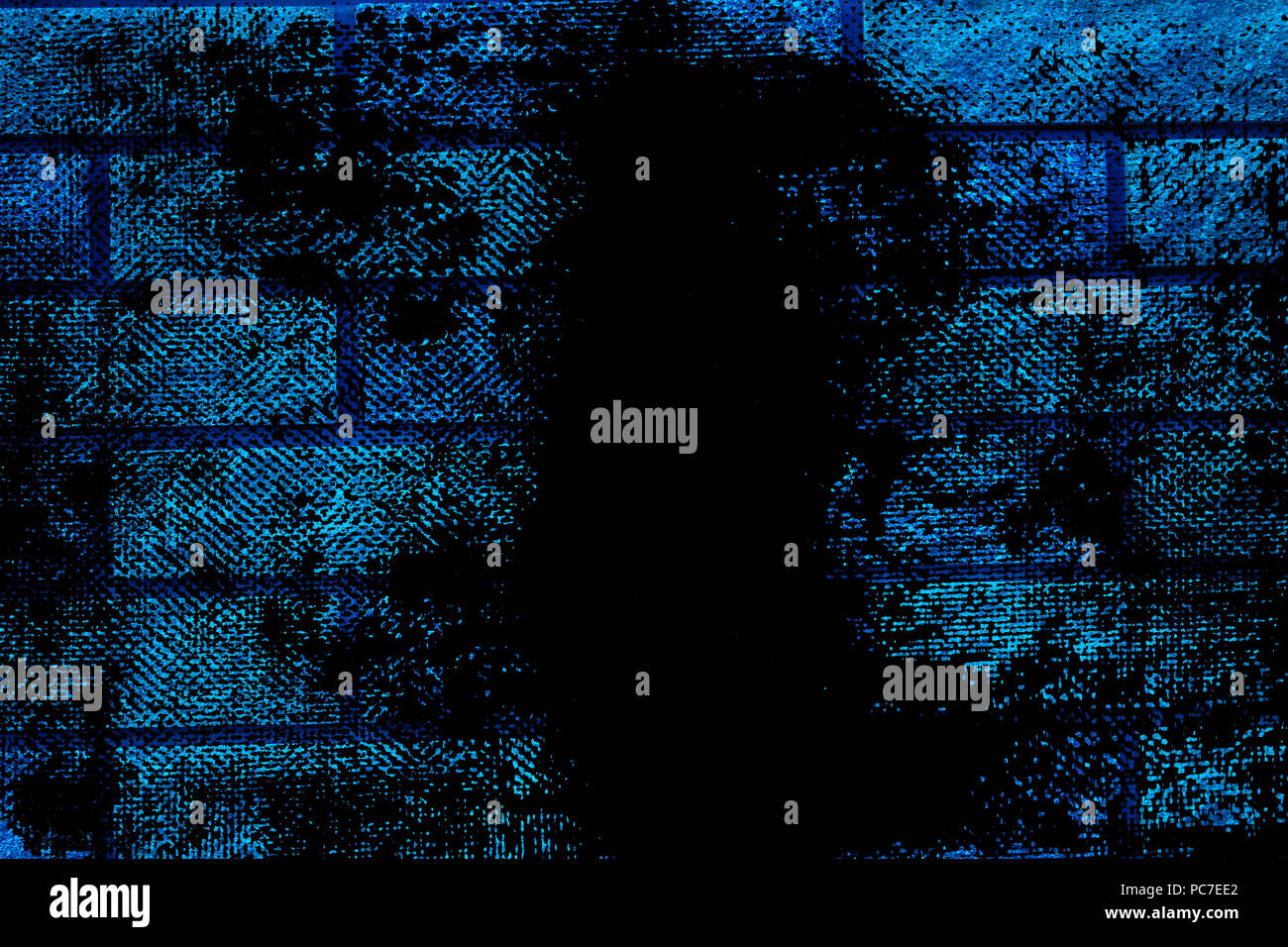 Grunge Ultra blue Brick texture of old vintage building, design concept ...