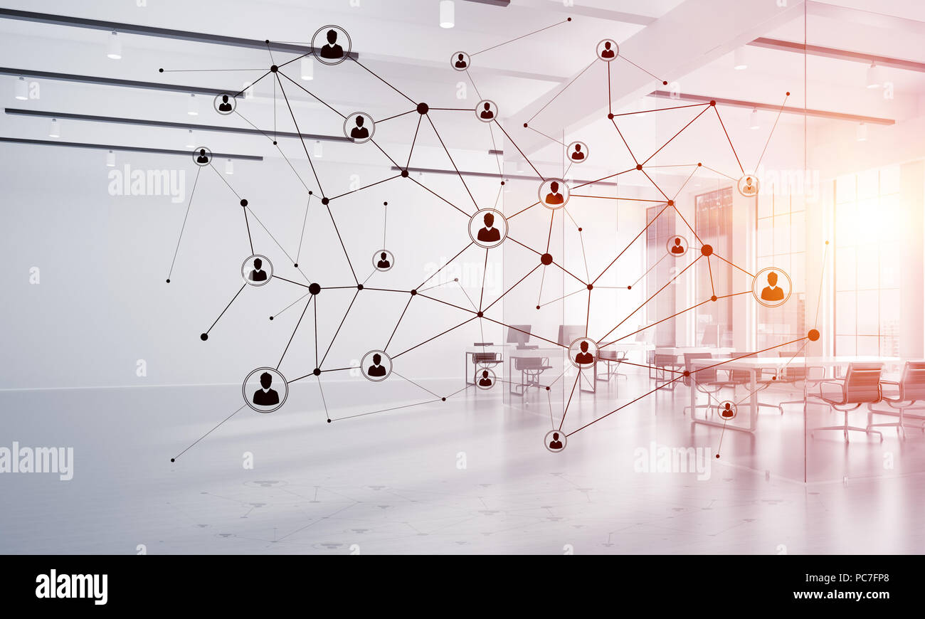 Networking and wireless connection as concept for effective modern ...