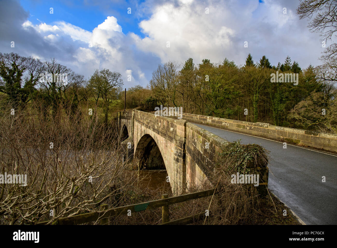 Doeford Bridge over the River Hodder, near Chipping, Preston ...