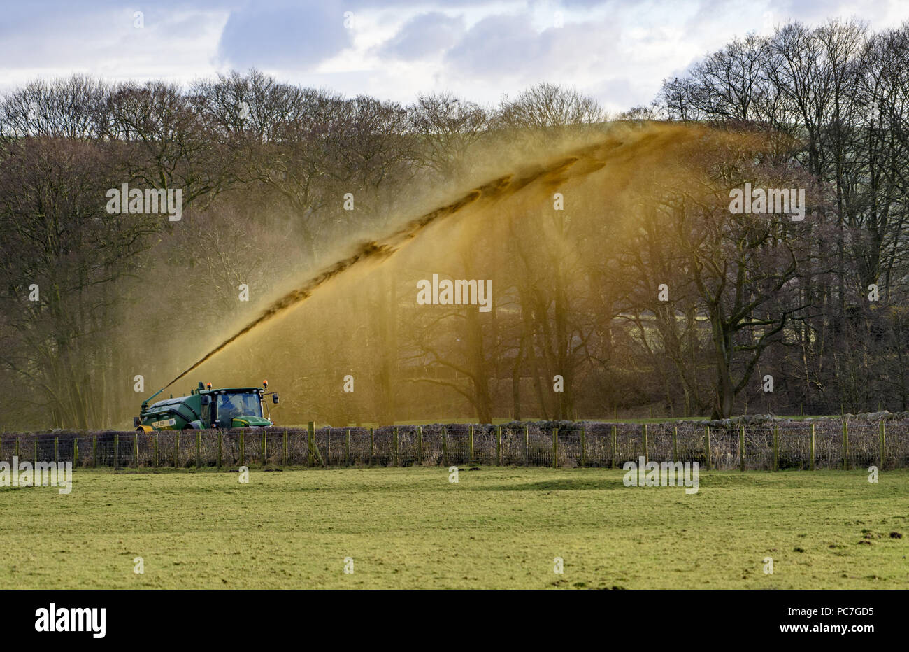 John deere tractor with slurry tanker hi-res stock photography and ...