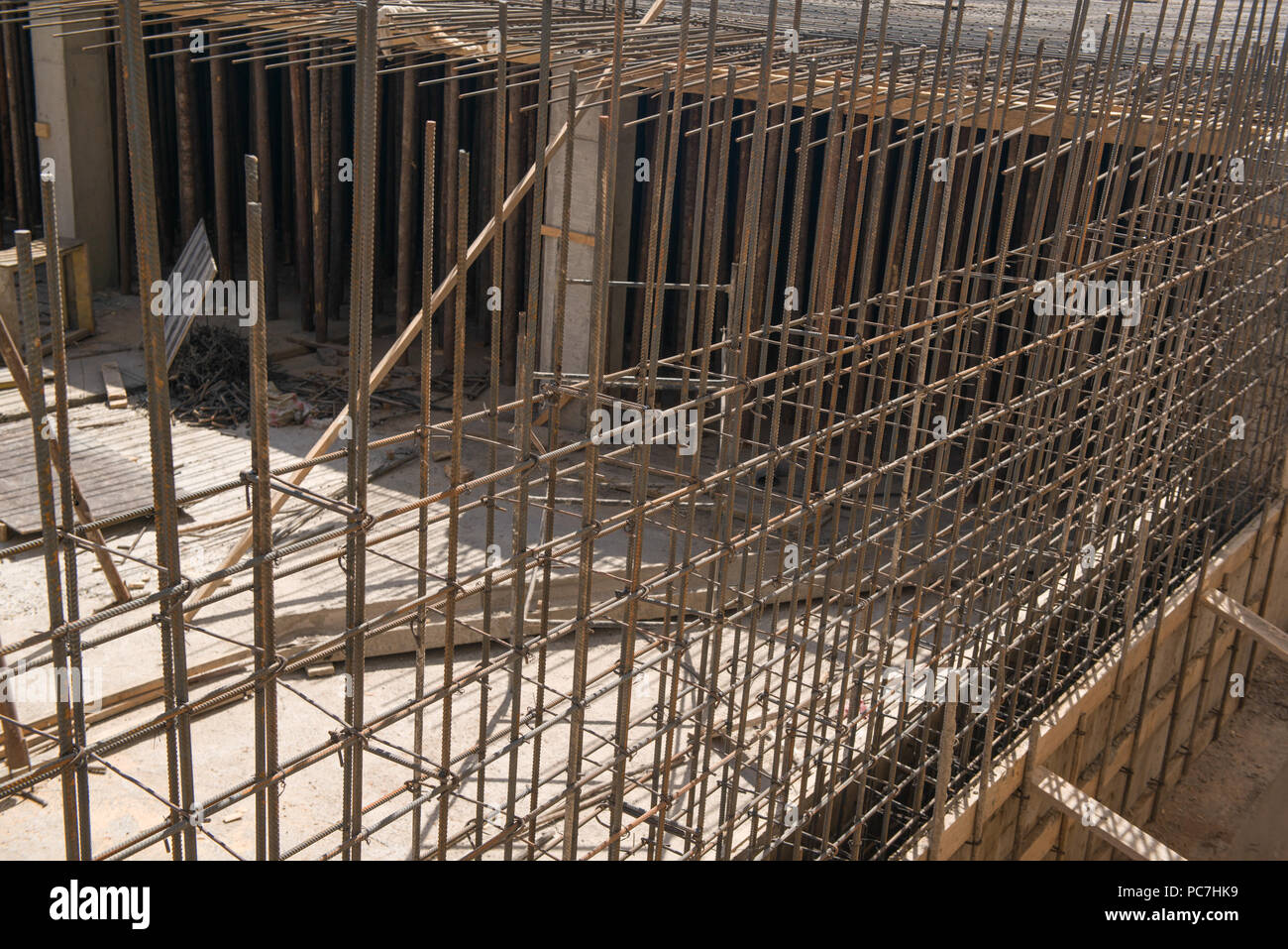 metal construction of rods for concrete pouring Stock Photo - Alamy