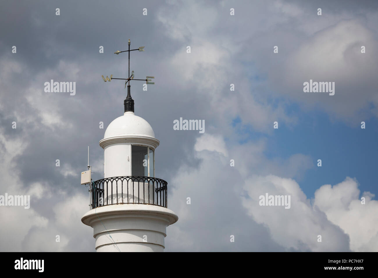 The white lighthouse at Cliffe Park at Seaburn in Sunderland, England ...