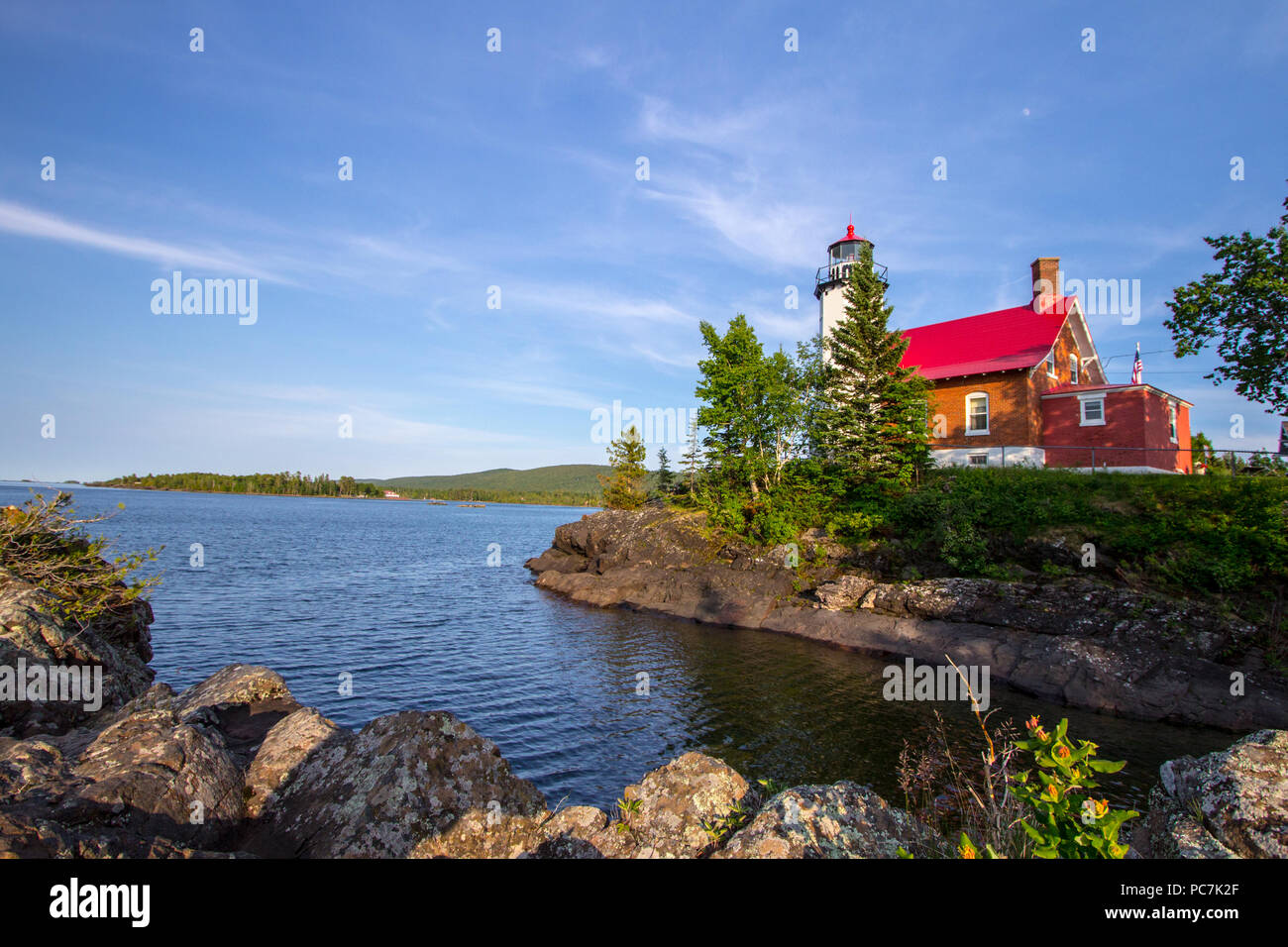 Lighthouse on peninsula hi-res stock photography and images - Alamy