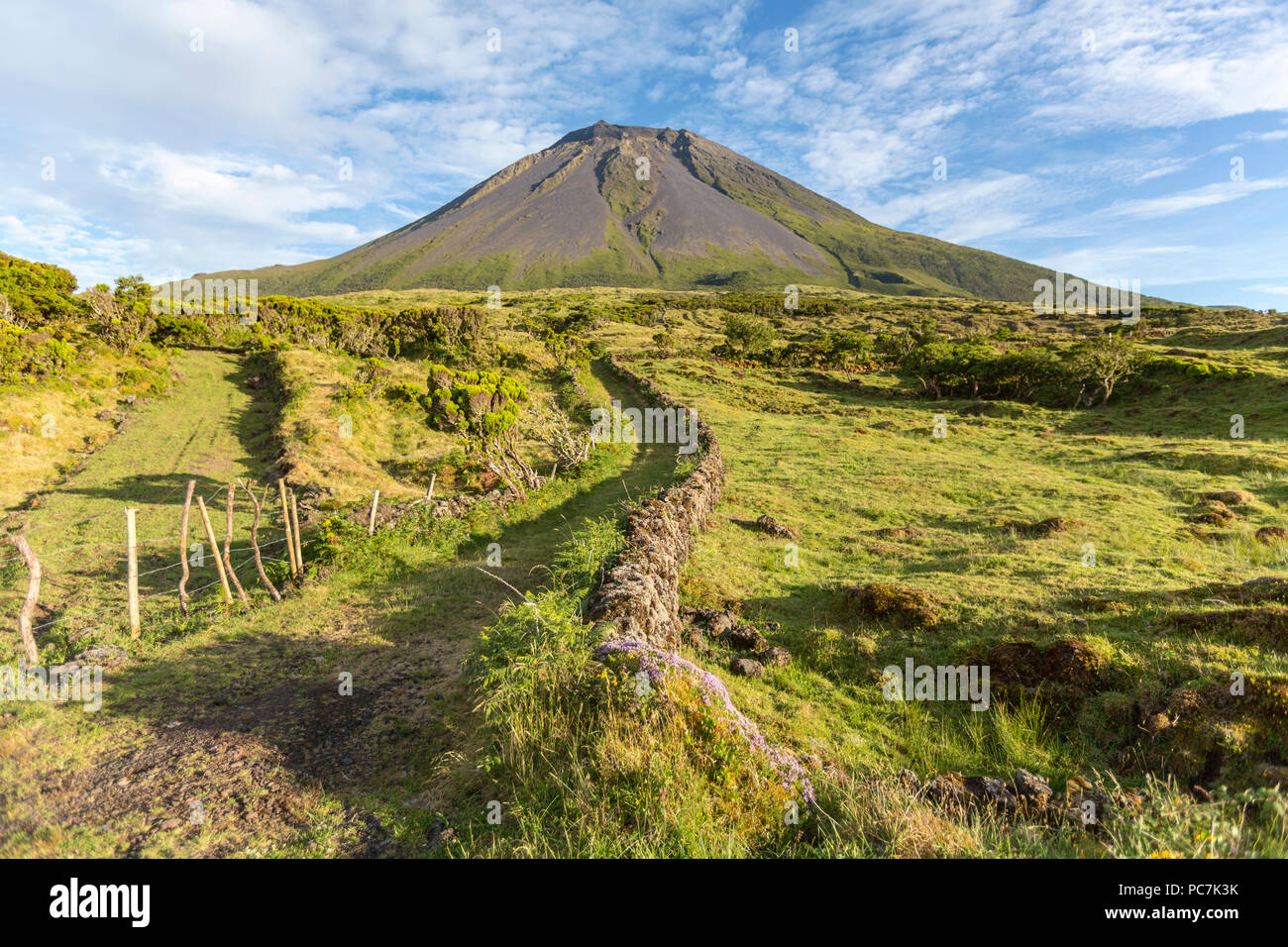 The silhouette of the Mount Pico along EN3 longitudinal road northeast ...