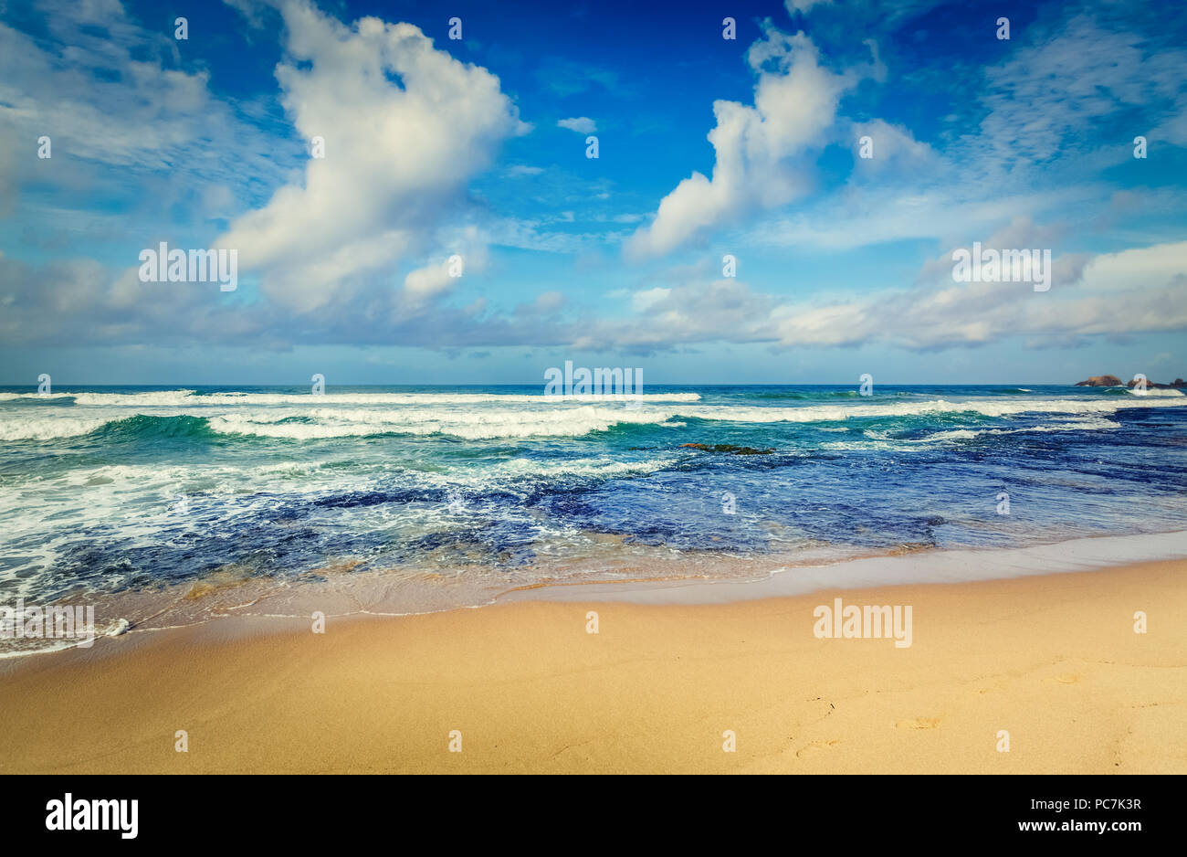 Beautiful view of a sea at day time. The Indian ocean landscape Stock ...