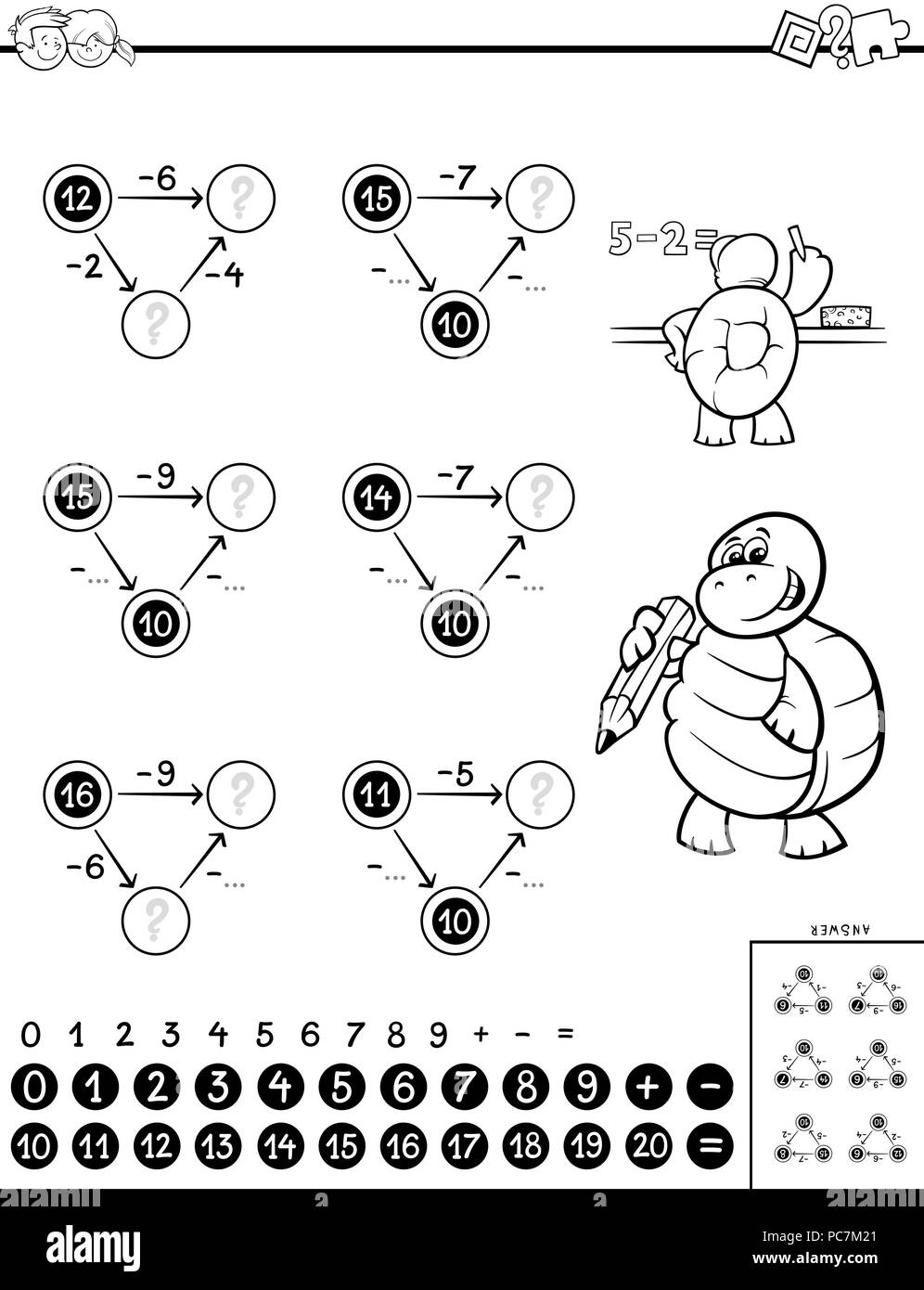 Subtraction Clip Art Black And White