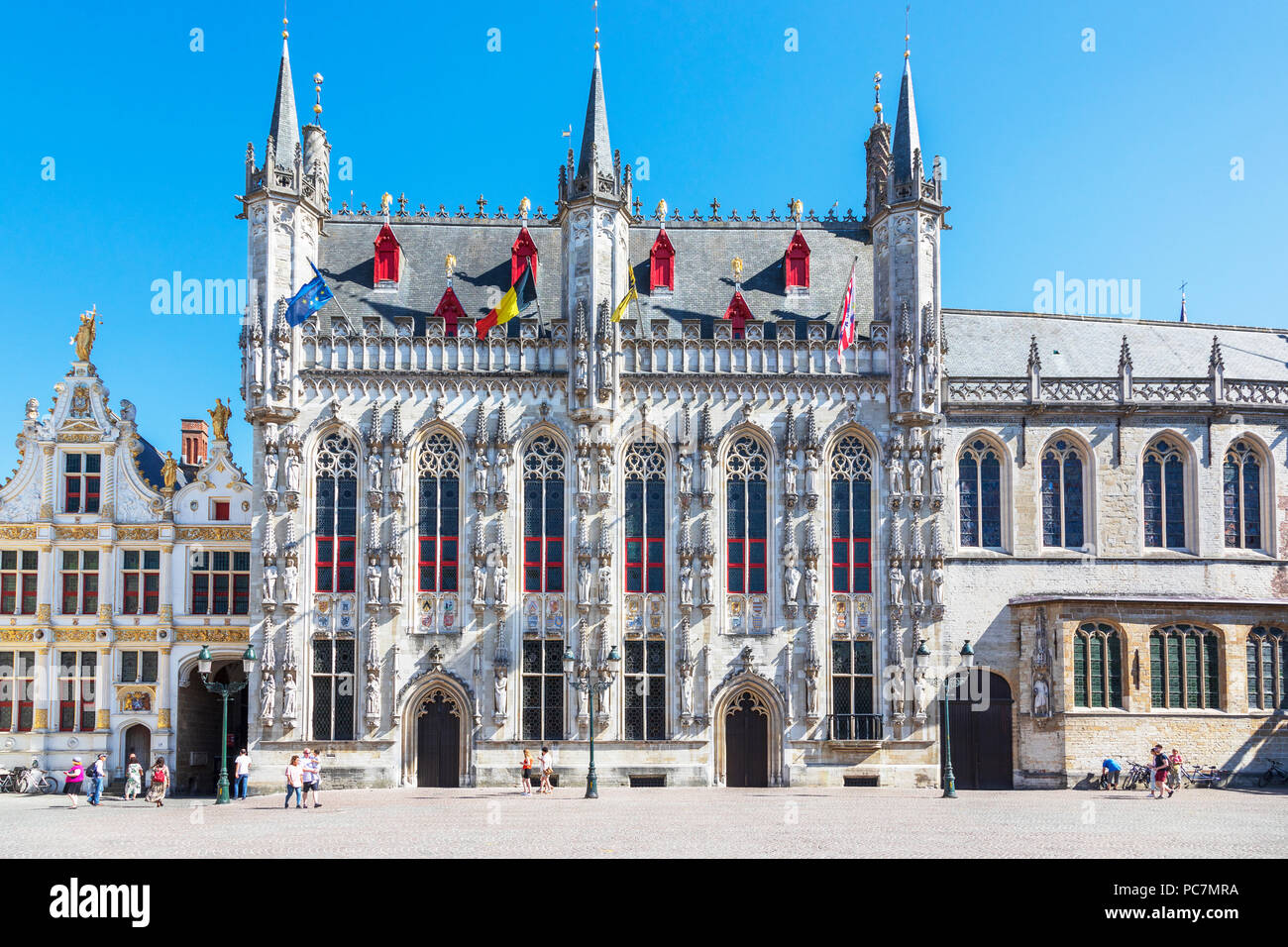Burg Square and the city or town hall, Stadhuis city hall, Stadsbestuur ...