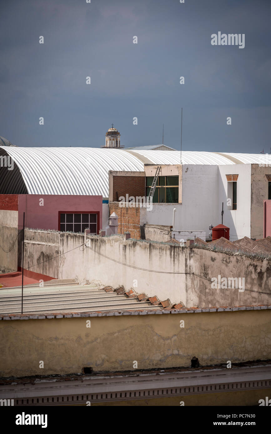 Roof top architecture, Puebla, Mexico Stock Photo - Alamy