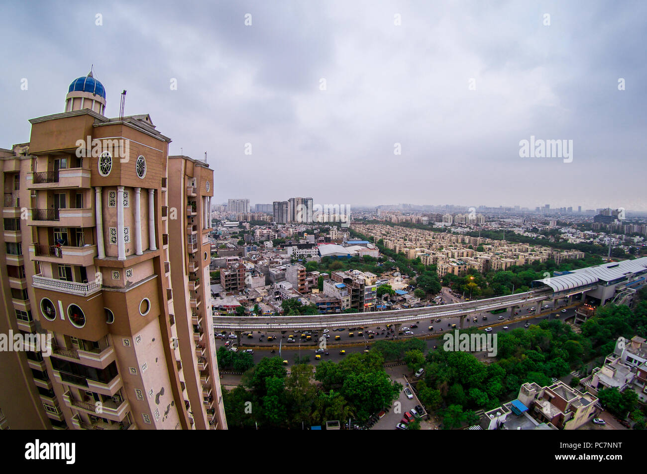 Noida metro bridge hi-res stock photography and images - Alamy