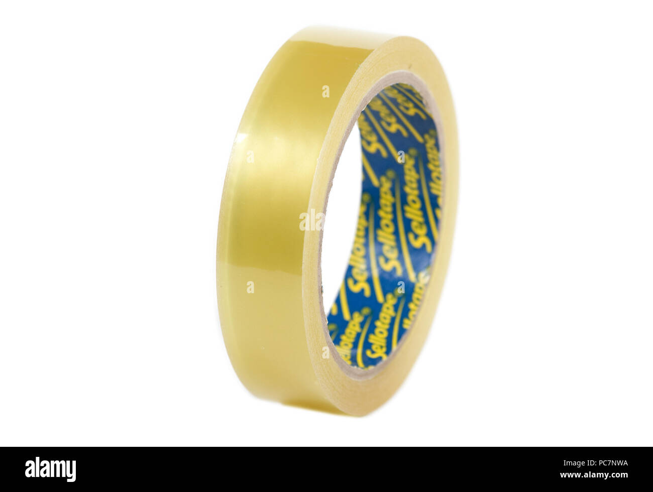 Sellotape on isolated white background Stock Photo - Alamy