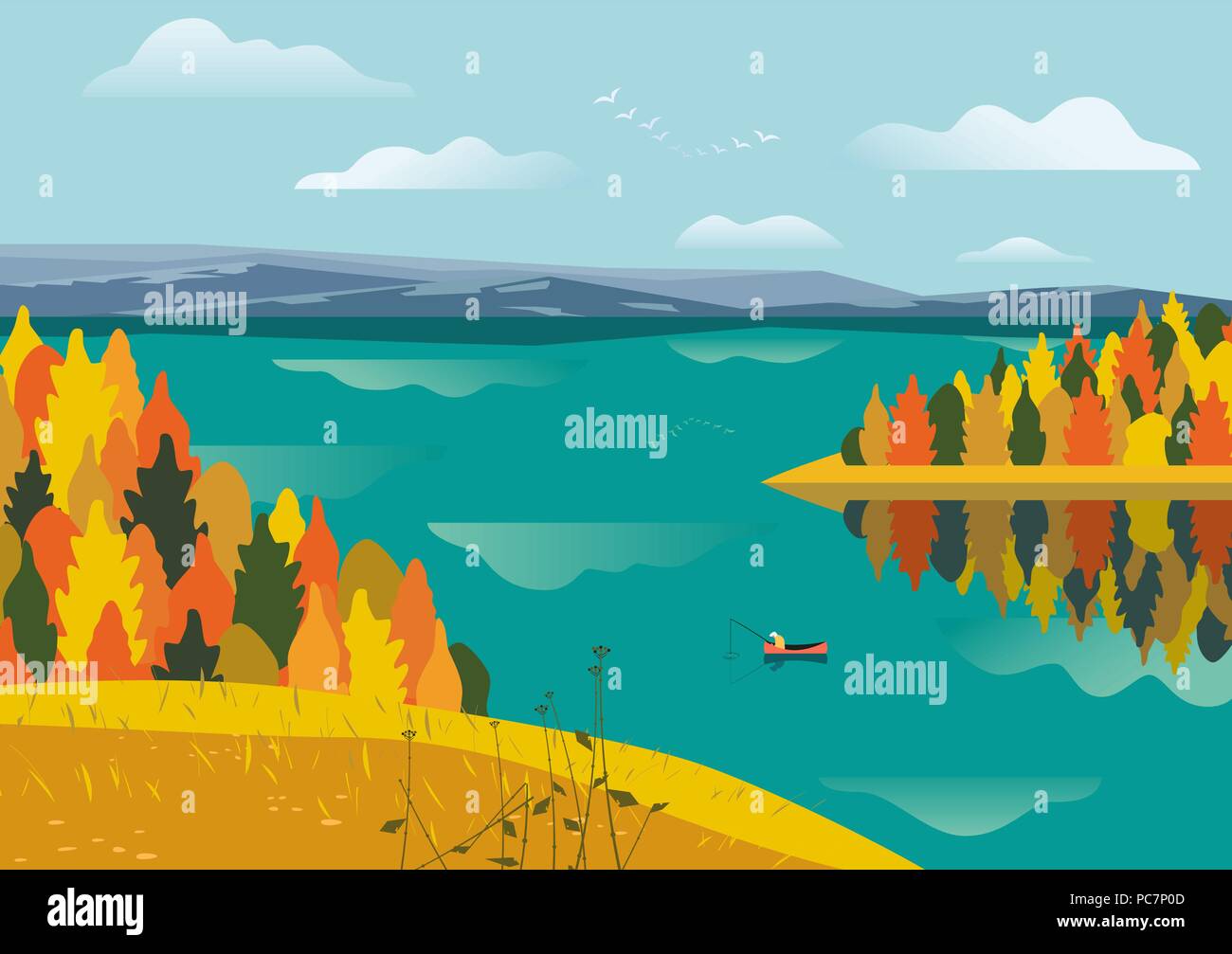 Blue lake alps Stock Vector Images - Alamy