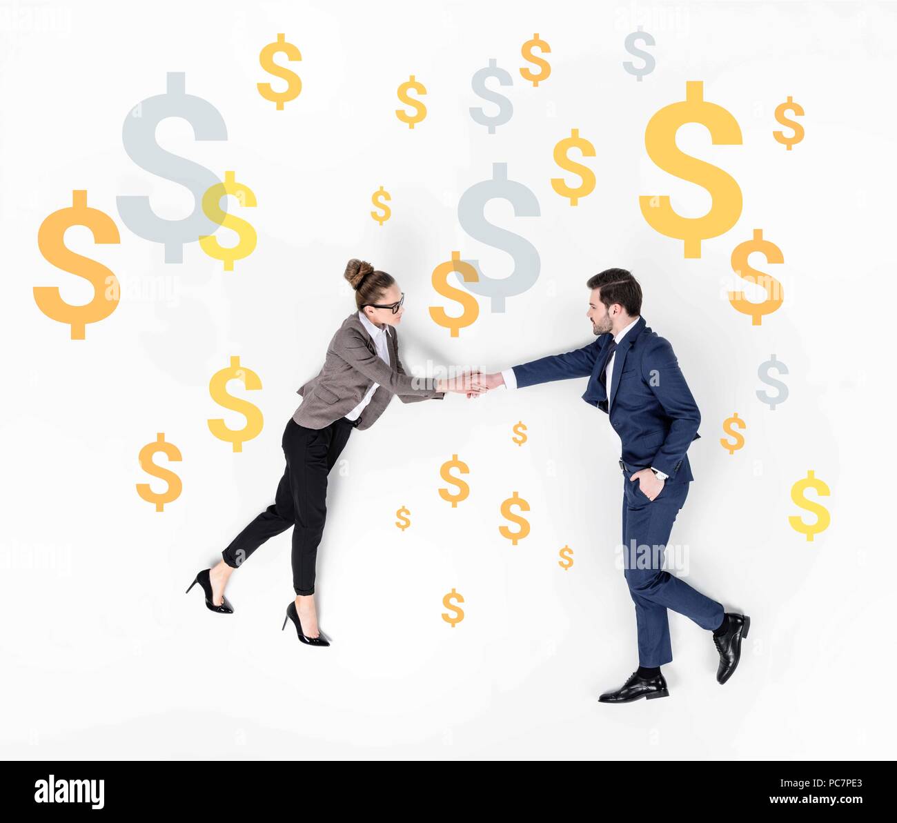 Stylized handshake hi-res stock photography and images - Alamy