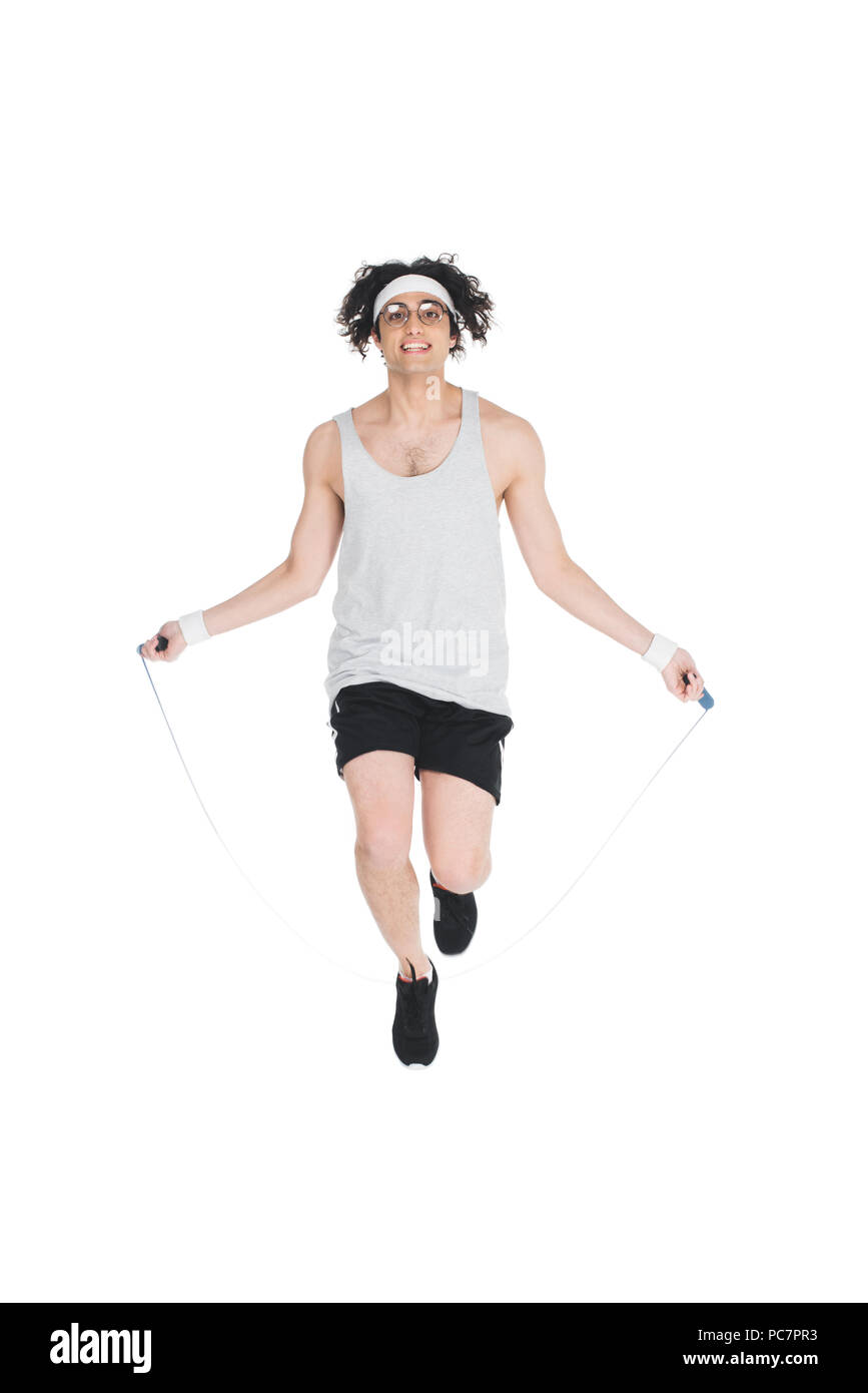 Man skipping on rope in Cut Out Stock Images & Pictures - Alamy