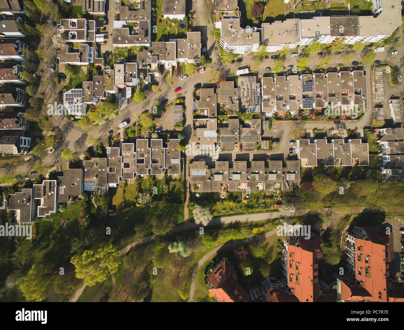 Aerial view of urban city with buildings in Germany Stock Photo - Alamy