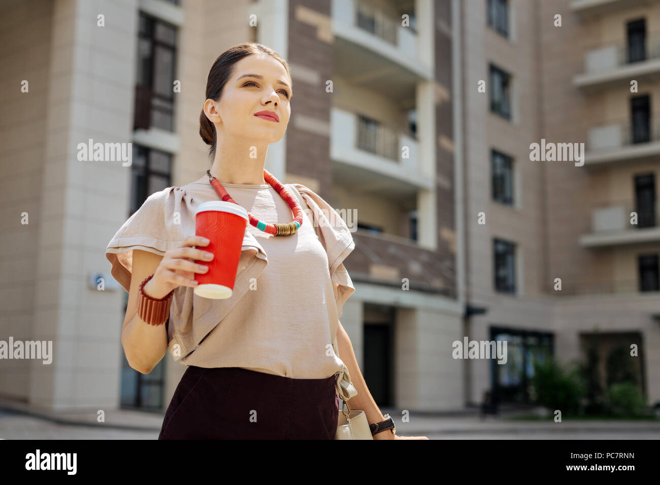 Lunch break walk woman hi-res stock photography and images - Alamy