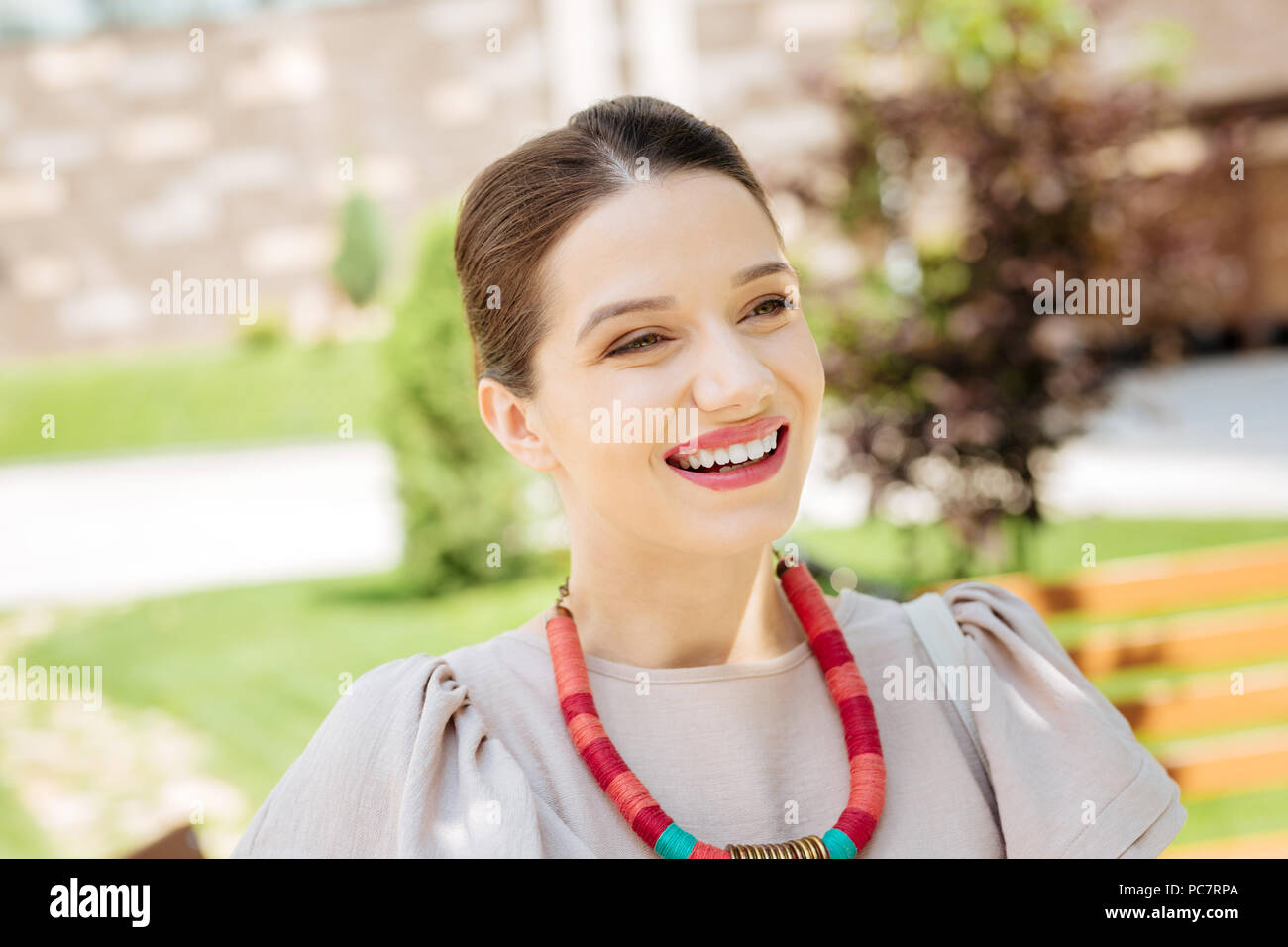 Cheerful attractive hi-res stock photography and images - Alamy