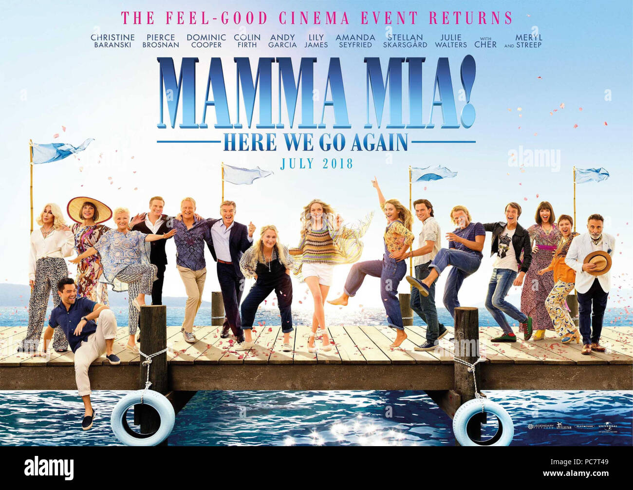 MAMMA MIA! HERE WE GO AGAIN, poster, from left: Cher, Dominic Cooper ...